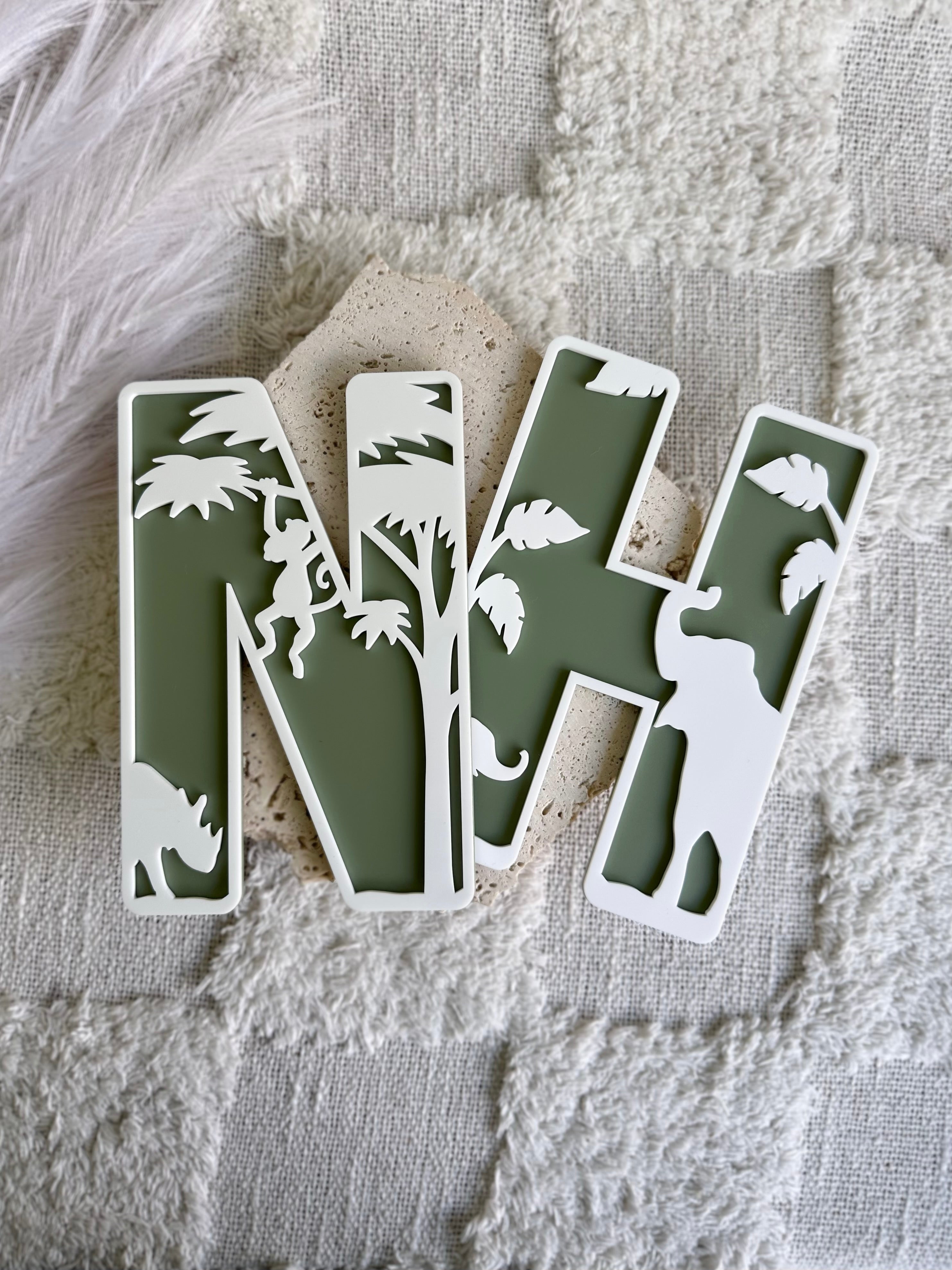Safari Alphabet Letter Wall Decor – A Little Magic Studio